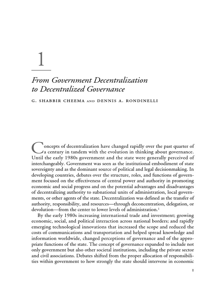 From Government Decentralization To Decentralized Governance | PDF ...