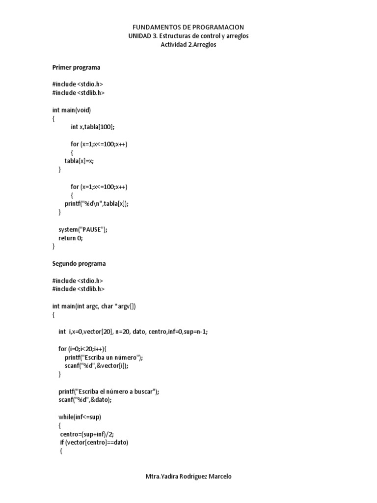 KFPR - Actividad 2.ejercicios Con Arrays | Descargar gratis PDF | Estructura de datos de matriz ...