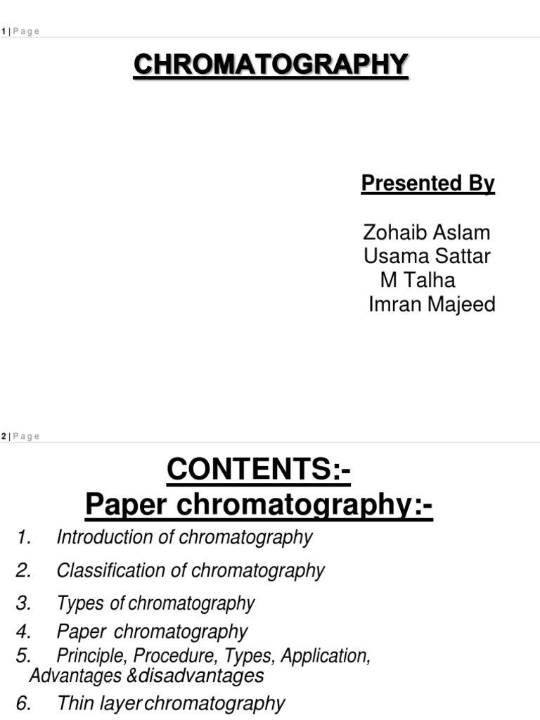 Paper & Gas Chromatography | PDF | Chromatography | Gas Chromatography