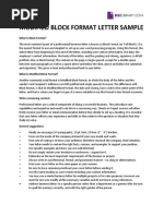Semi Block Format Letter Sample | PDF | Paragraph | Résumé