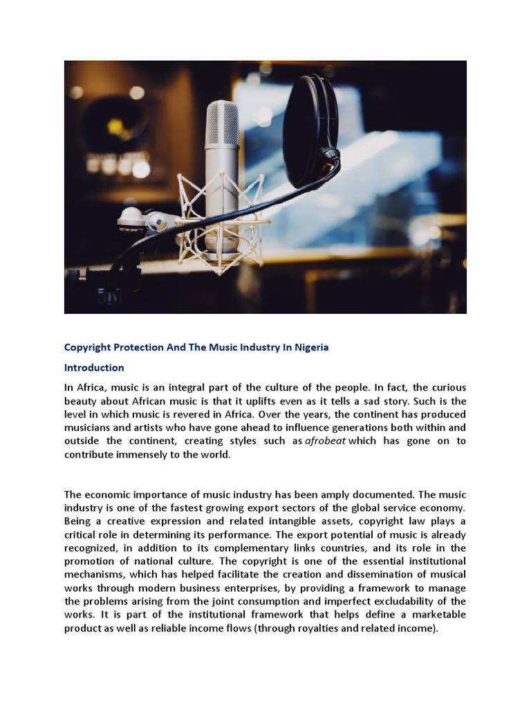 Music Laws in Nigeria | Download Free PDF | Copyright | License