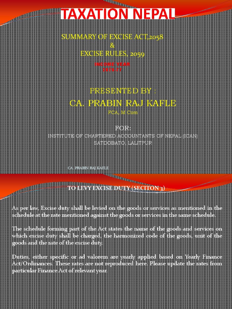 Excise Duty | PDF | Excise | Taxation