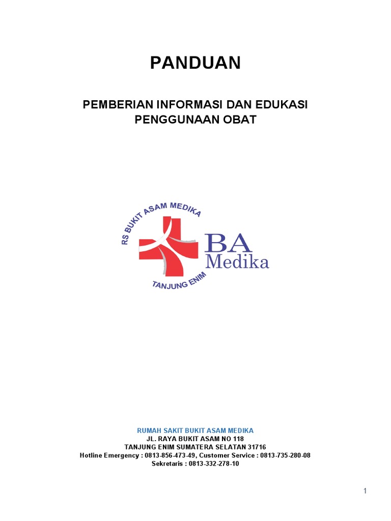 Panduan Pemberian Dan Edukasi Penggunaan Obat Pdf