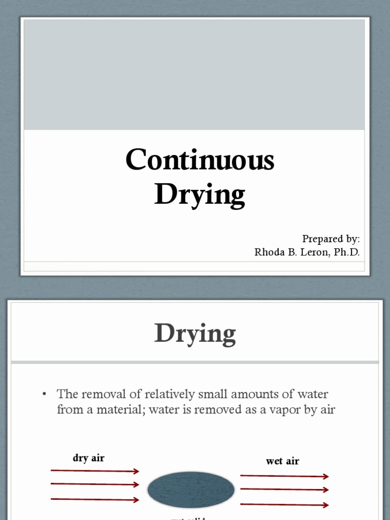 04 Continuous Drying | PDF | Engineering Thermodynamics | Continuum ...