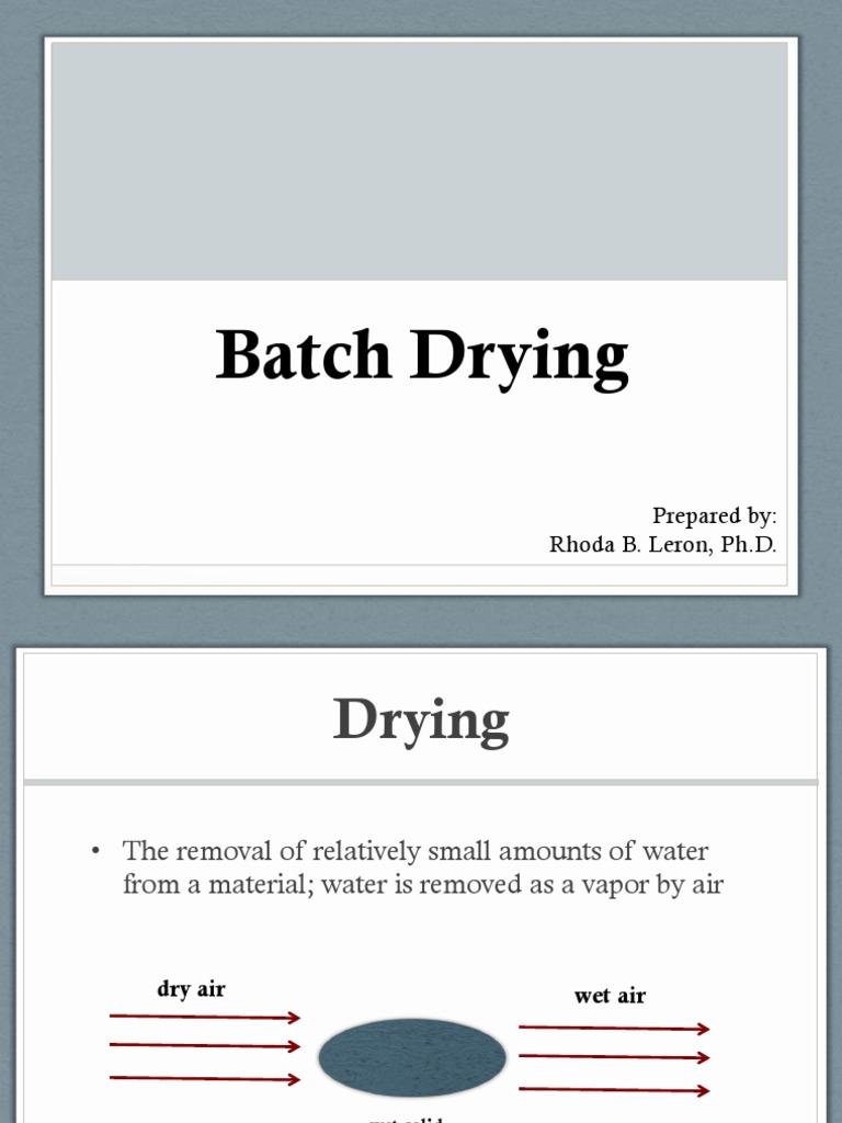 03 Batch Drying | PDF | Humidity | Chemical Engineering