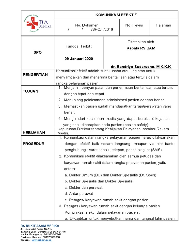 SPO Komunikasi Efektif | PDF