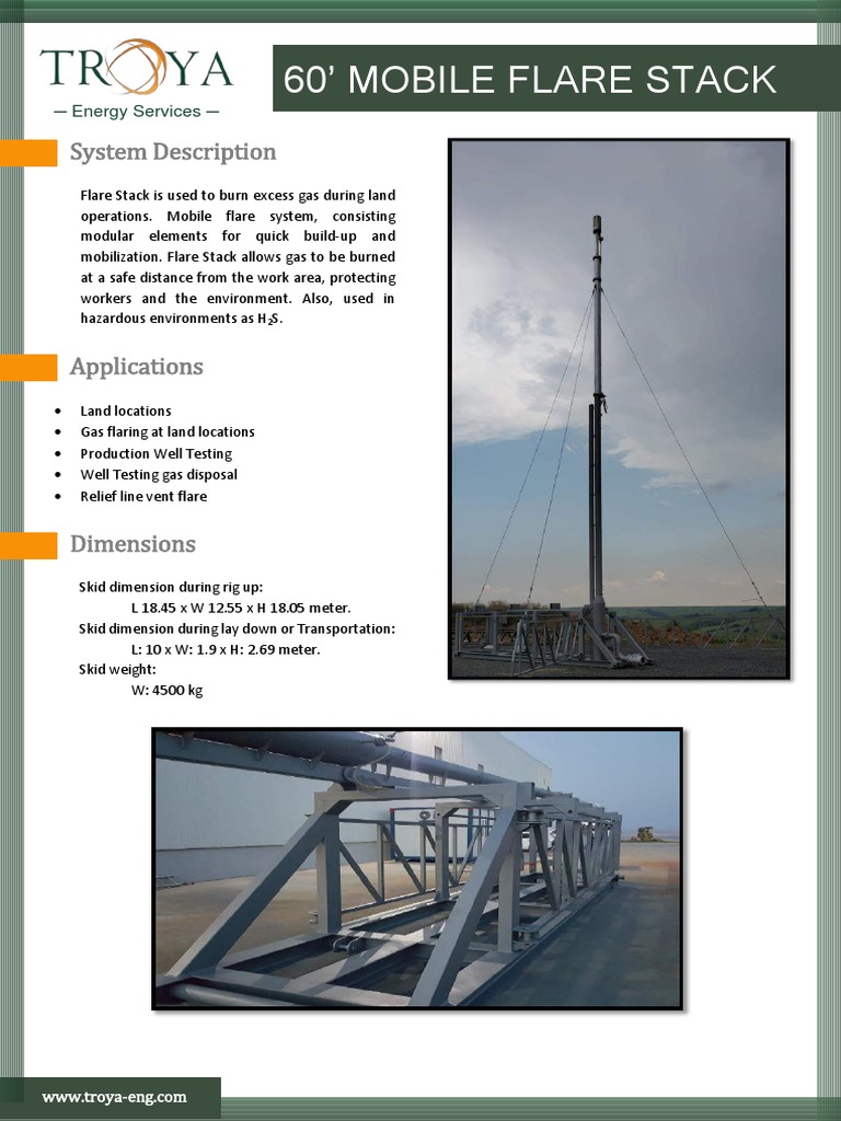 Mobile Flare Stack | PDF | Thermocouple | Stainless Steel