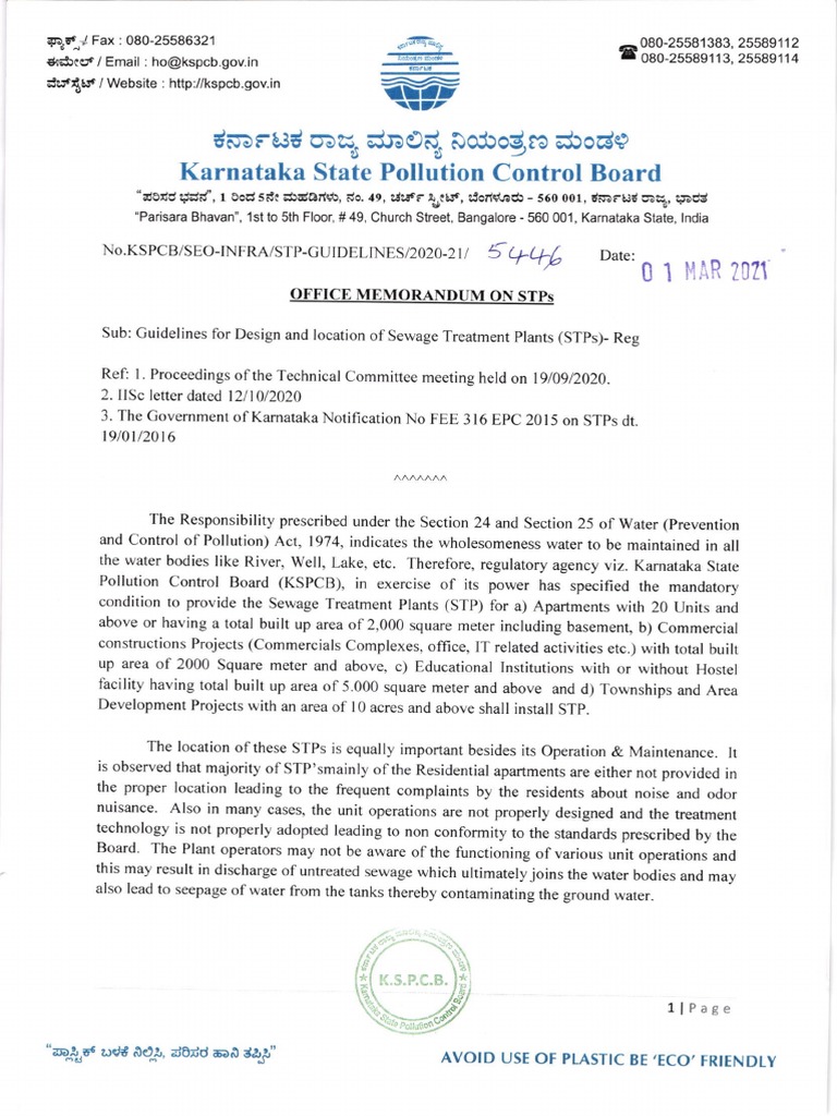 Doared Uor, Dnod, D:Od9: Karnataka Pollution Control | PDF | Sewerage ...