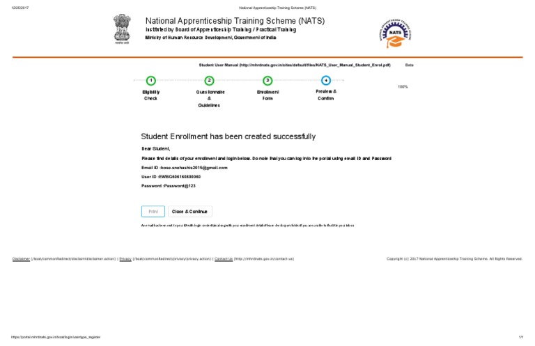 National Apprenticeship Training Scheme (NATS) | PDF | Login | Crime ...