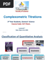 Complexometric Titration | PDF | Coordination Complex | Chemistry