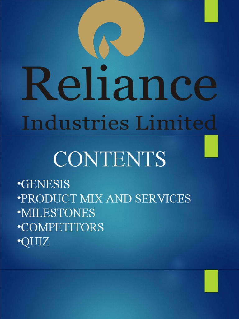 Reliance Presentation | PDF | Business | Energy And Resource