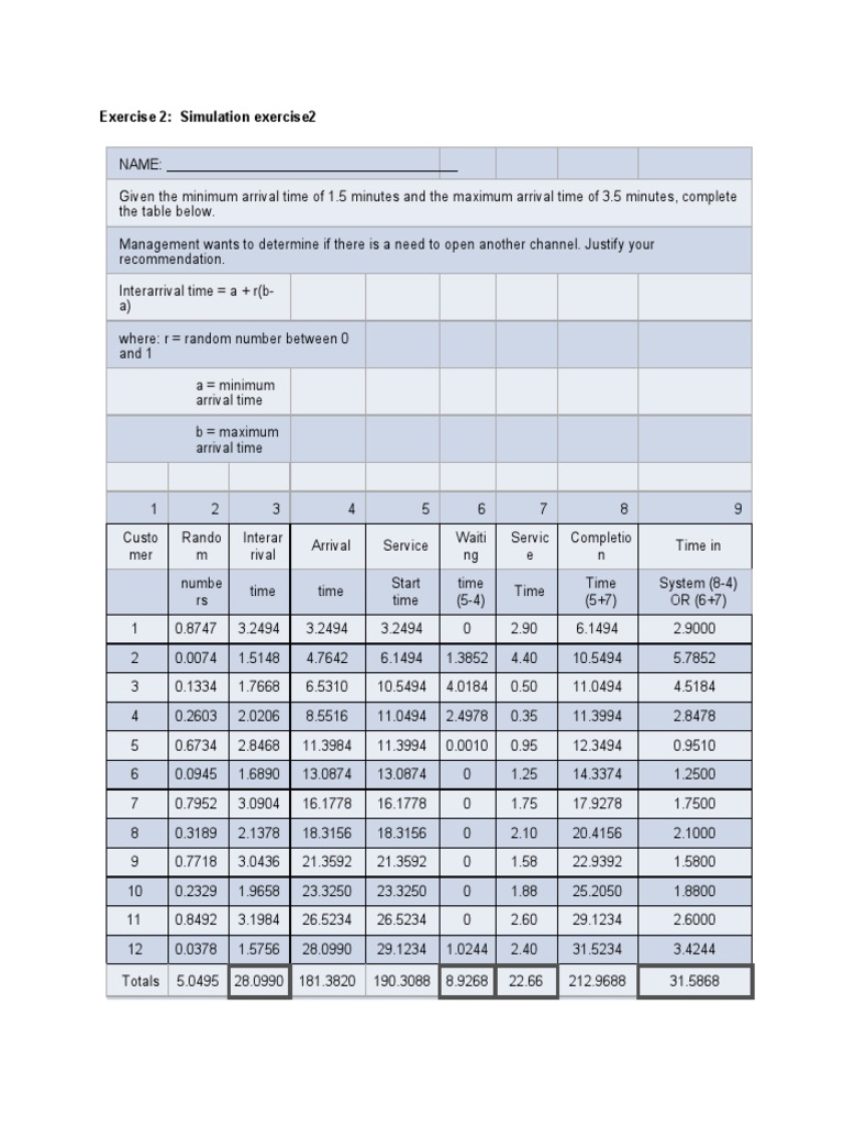 Simulation Exercise 2 | PDF | Business | Computing And Information Technology