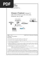 2022 Gauss 7 Contest | PDF | Mathematics