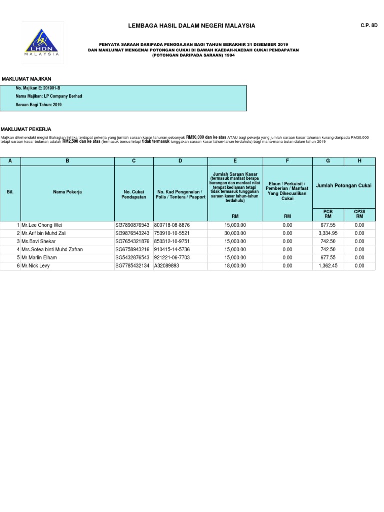 Borang CP8D 2019-Merged | PDF
