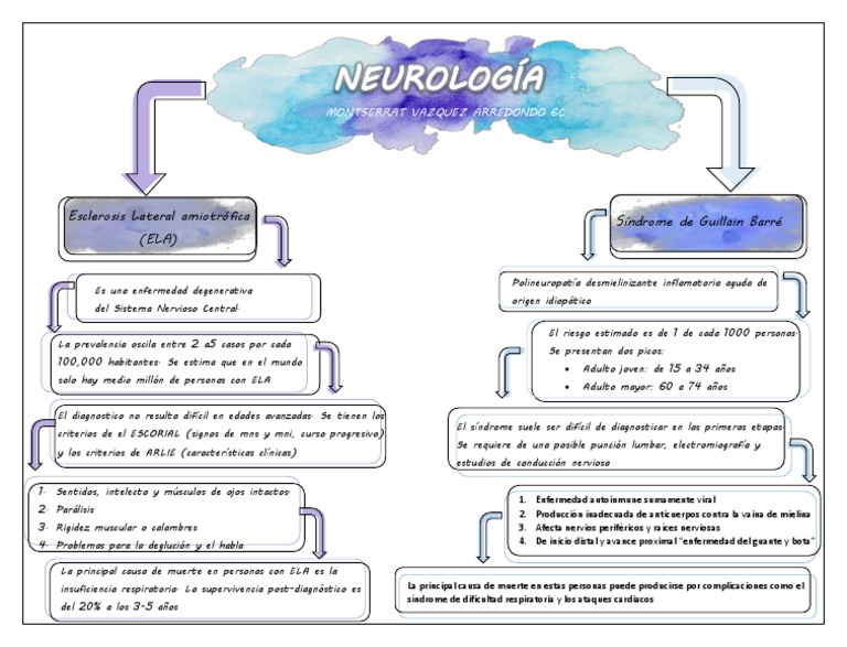 Mapa Neuro | PDF | La esclerosis lateral amiotrófica | Medicina