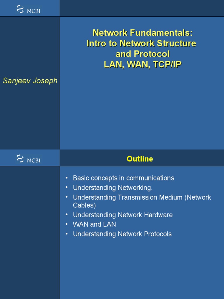 Network Fundamentals: Intro To Network Structure and Protocol Lan, Wan, Tcp/Ip | PDF | Computer ...