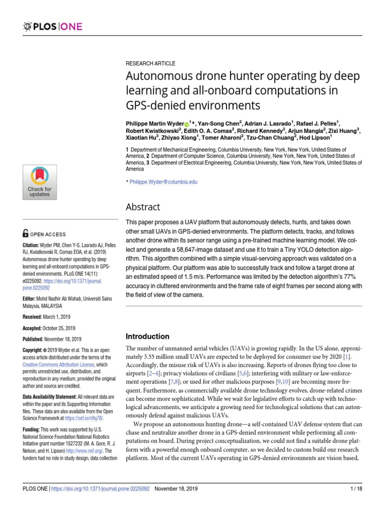 Autonomous Drone Hunter Operating by Deep Learning | PDF | Unmanned ...