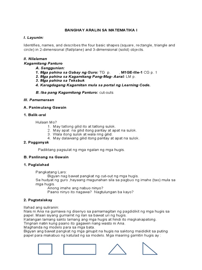 DLP Math - Shapes | PDF