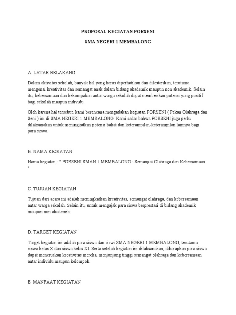 Tugas Proposal | PDF