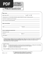 ASQ-3 48 Month Questionnaire | PDF