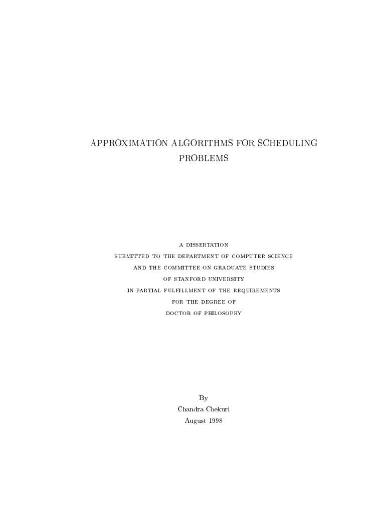 By Chandra Chekuri August 1998 | PDF | Time Complexity | Computational ...