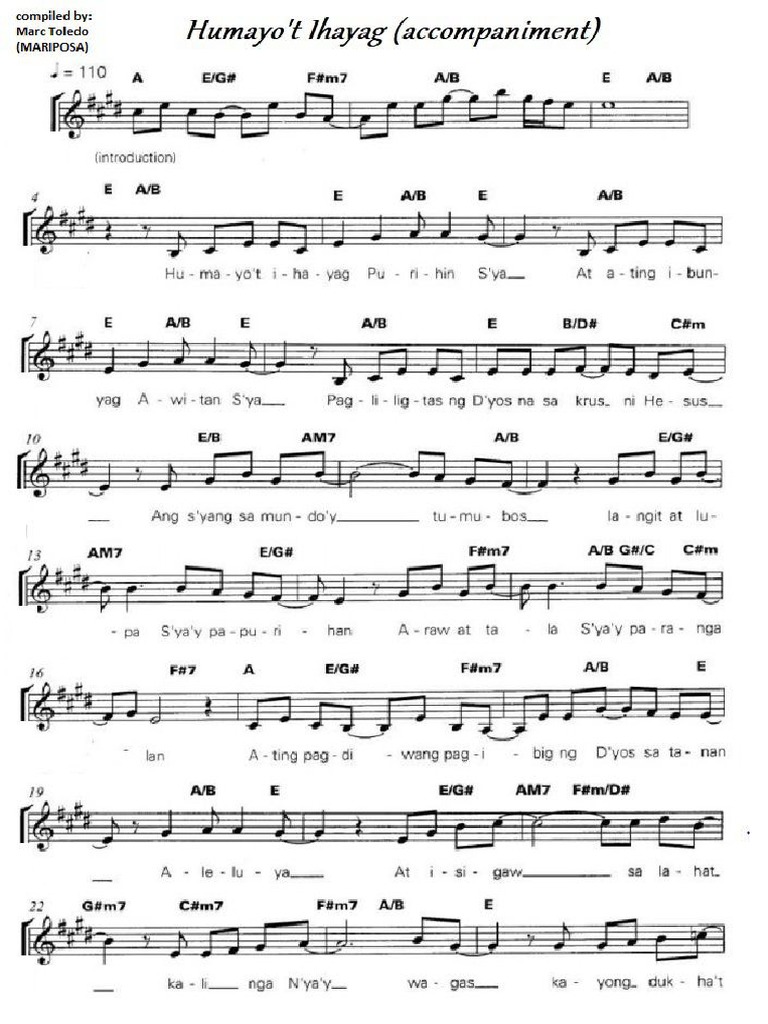 Humayo't Ihayag (Accompaniment) | PDF