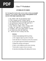 Rearrange Jumbled Sentences Exercises For Class 7 | PDF