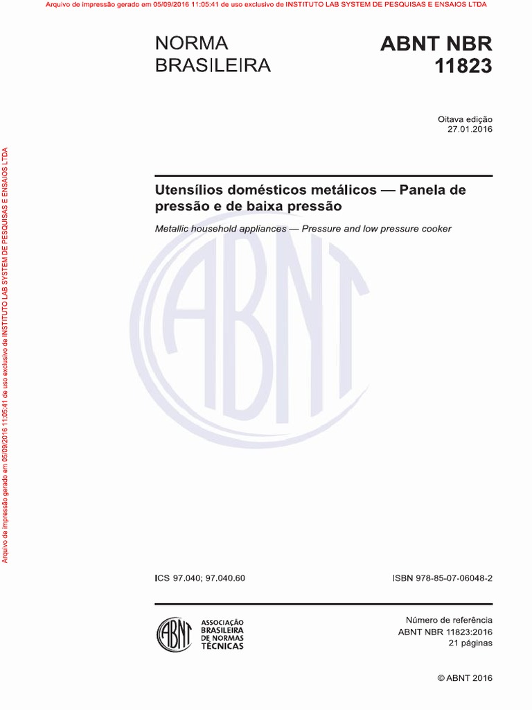 Abnt NBR 11823 - 2016 | PDF