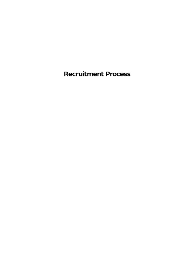 7 Steps in the Recruitment Process | PDF | Recruitment | Human Resources