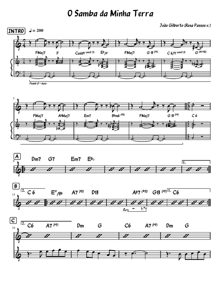O Samba Da Minha Terra | PDF | Jazz | Xadrez