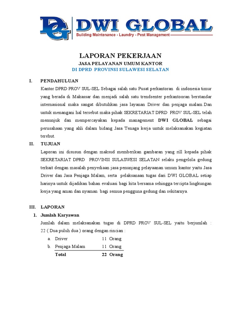 Laporan Kegiatan DPRD Prov | PDF