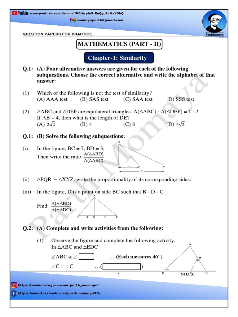 Math Practice for 10th Grade Students | PDF | Circle | Perpendicular