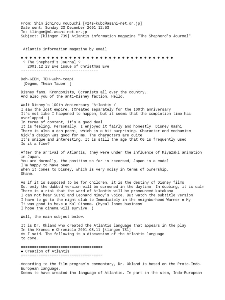 Atlantis Discussion | PDF | English Language | Vowel