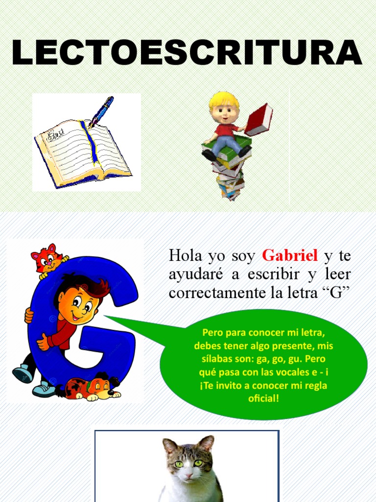 LECTOESCRITURA Letra G | PDF