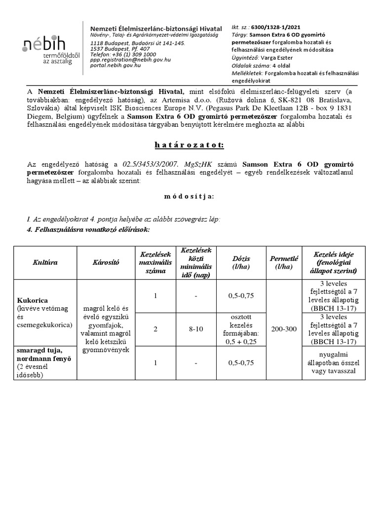 Samson Extra 6 OD KKmod 2021 04 22 Publikus | PDF