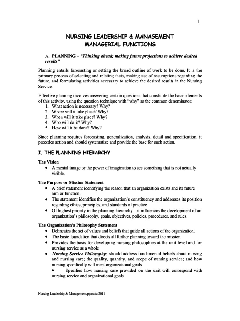 Nursing Leadership & Management Material | PDF | Swot Analysis ...