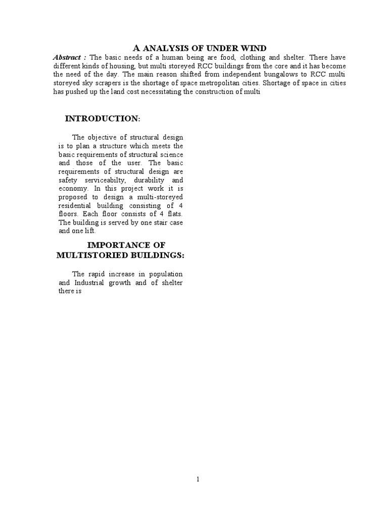 A Structural of Building Under Wind Load Analiysis | PDF | Business ...