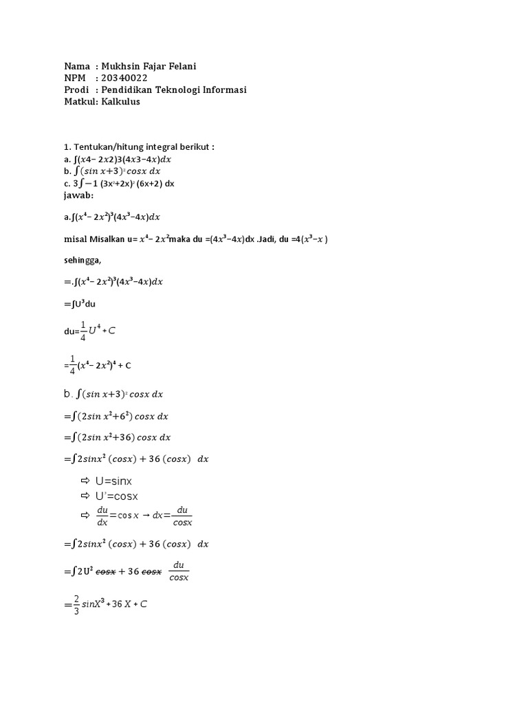Uas Kalkulus | PDF | Griya & Taman