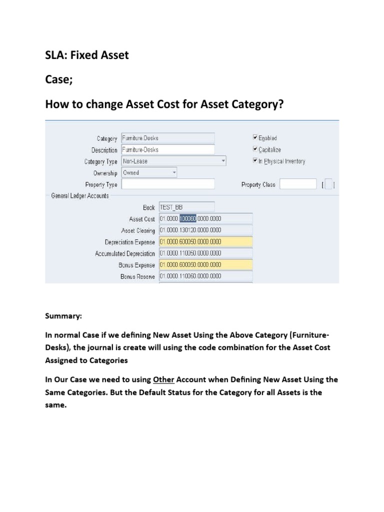 SLA-Asset Cost Account | PDF | Debits And Credits | Software Development