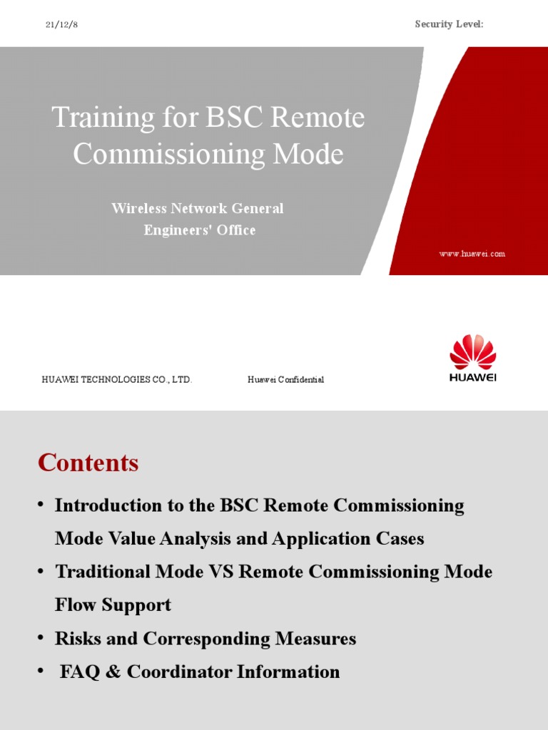 Training For BSC Remote Commissioning Mode | PDF | Computer Network ...