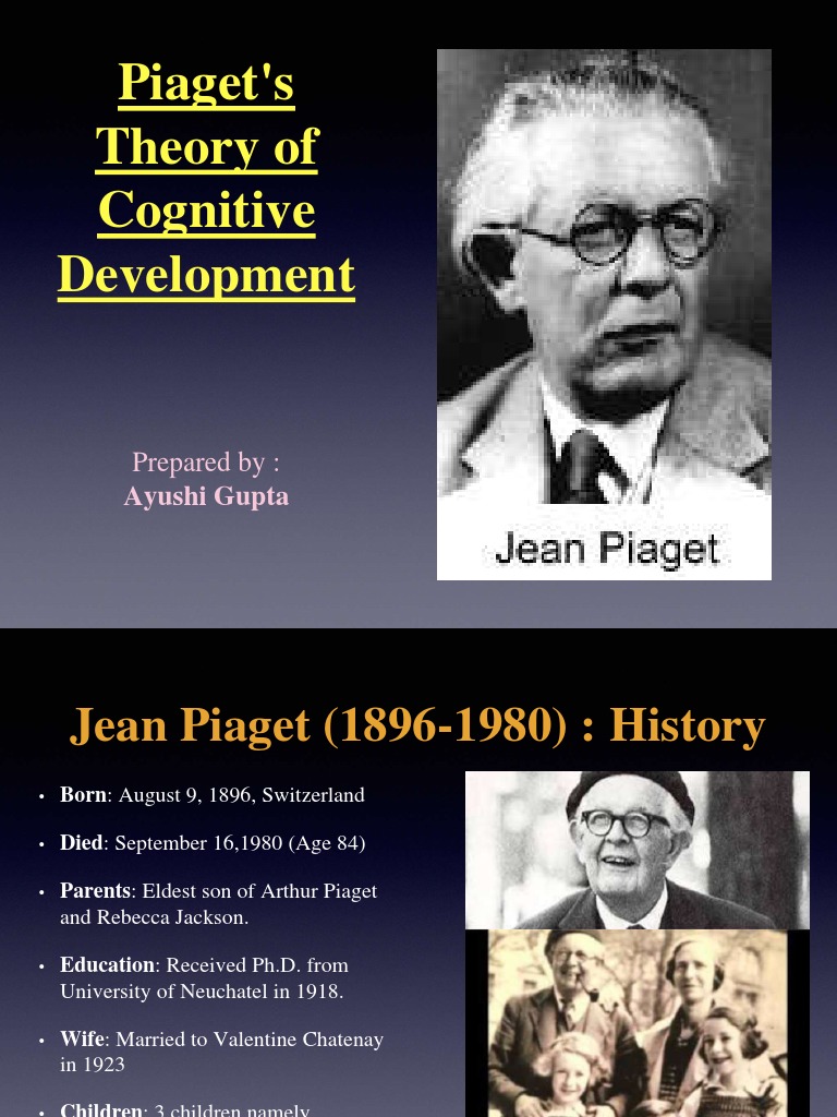 Piaget's Theory of Cognitive Development: Prepared by | PDF | Cognitive ...