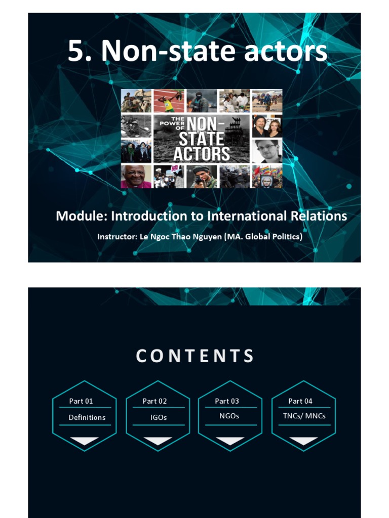 Non-State Actors | PDF | United Nations | International Relations