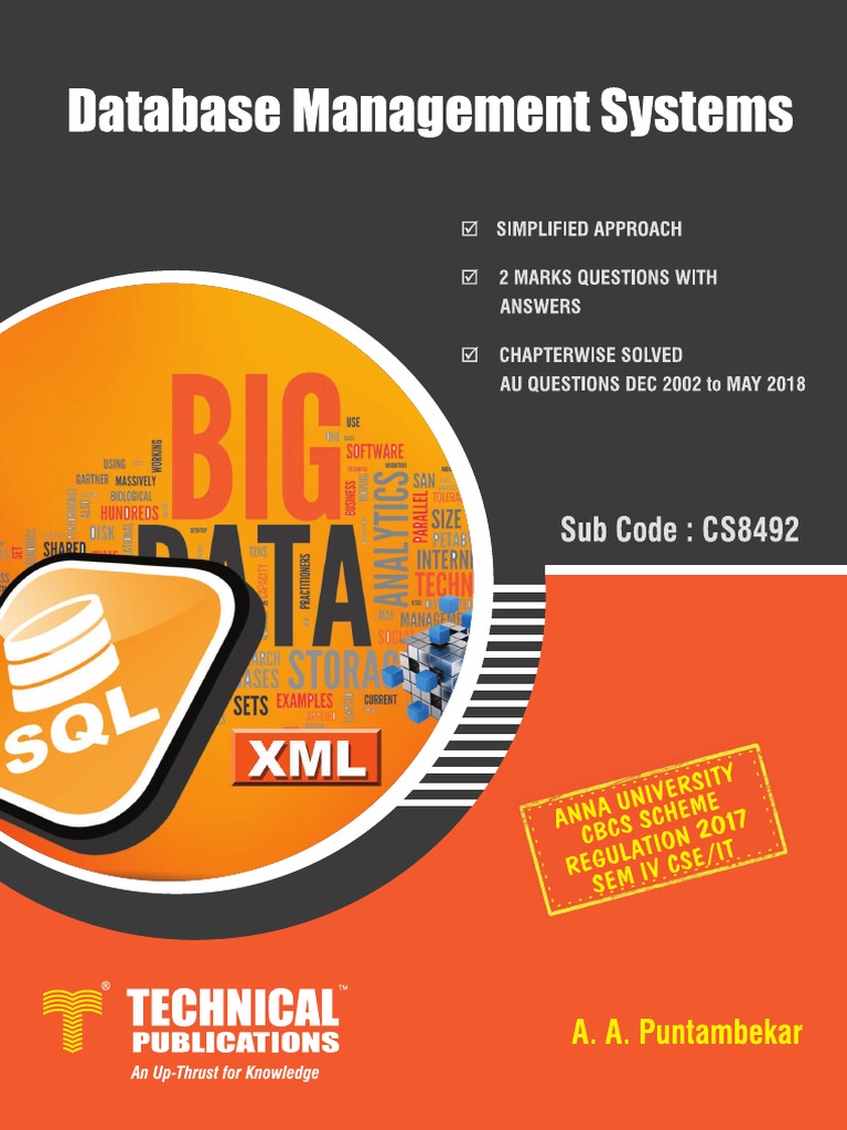 Cs8492 - Dbms Book | PDF | Relational Model | Databases