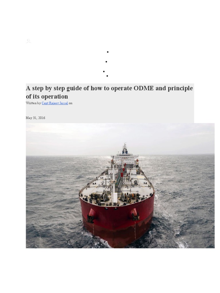 A Comprehensive Guide to Operating Oil Discharge Monitoring Equipment ...