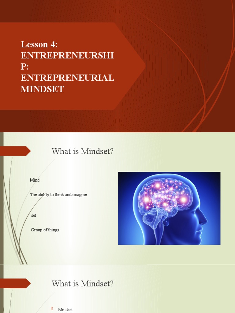 Entrepreneurial Mindset and Vision | PDF | Franchising | Mindset