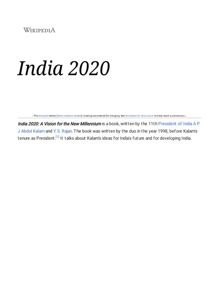 India 2020: India 2020: A Vision For The New Millennium | PDF | Books