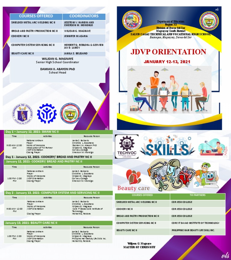 JDVP Orientation: Courses Offered Coordinators | PDF | Chemical ...