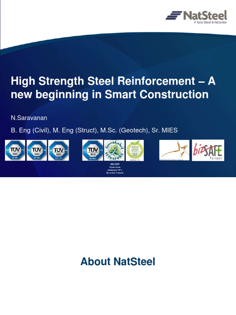 NatSteel Grade 600 Oct 2020 | PDF | Chromium | Strength Of Materials