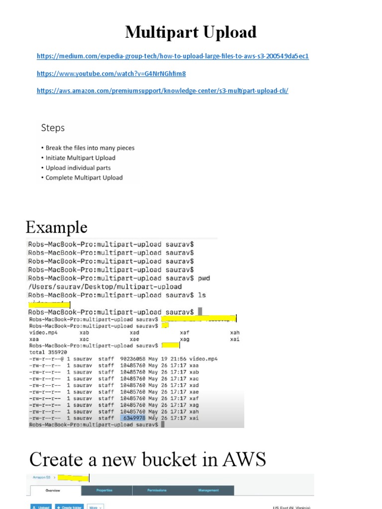 AWS - Multipart Upload | PDF | Business | Technology & Engineering