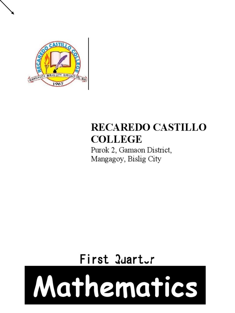 Grade 7 Math Module Quarter1 | PDF | Set (Mathematics) | Numbers